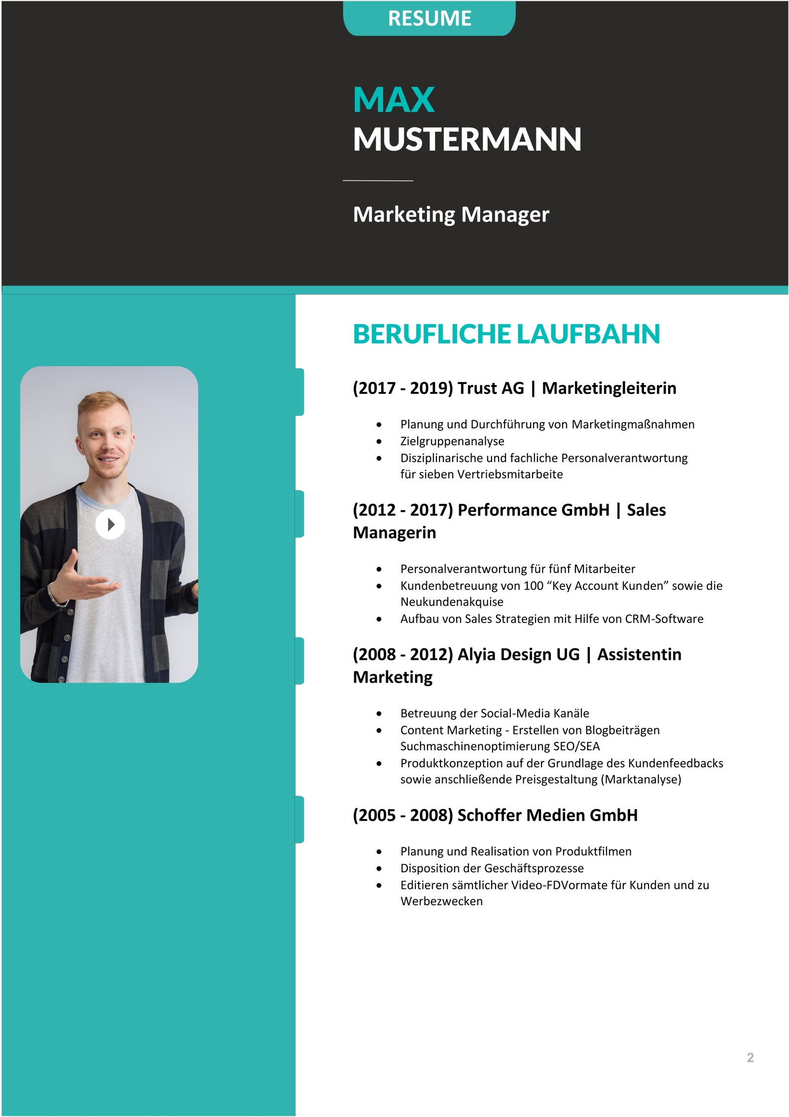 Unsere Bewerbungsvorlagen zur Auswahl