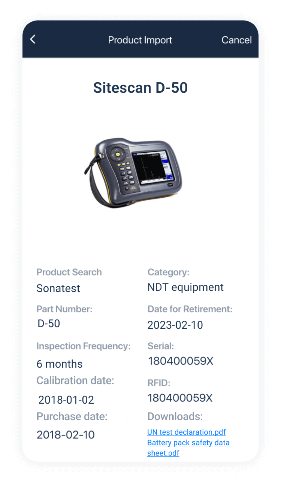 NDT Equipment Management Template