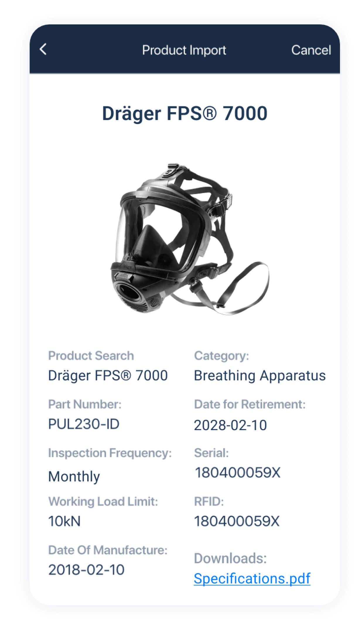 Breathing Apparatus Equipment Management Template