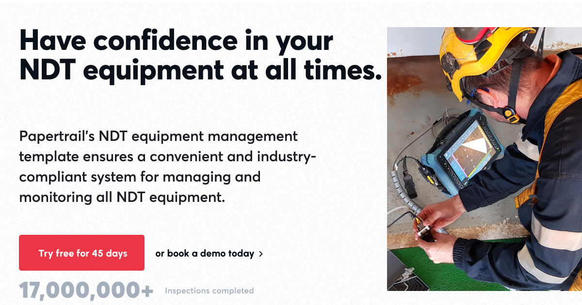NDT Equipment Management Template