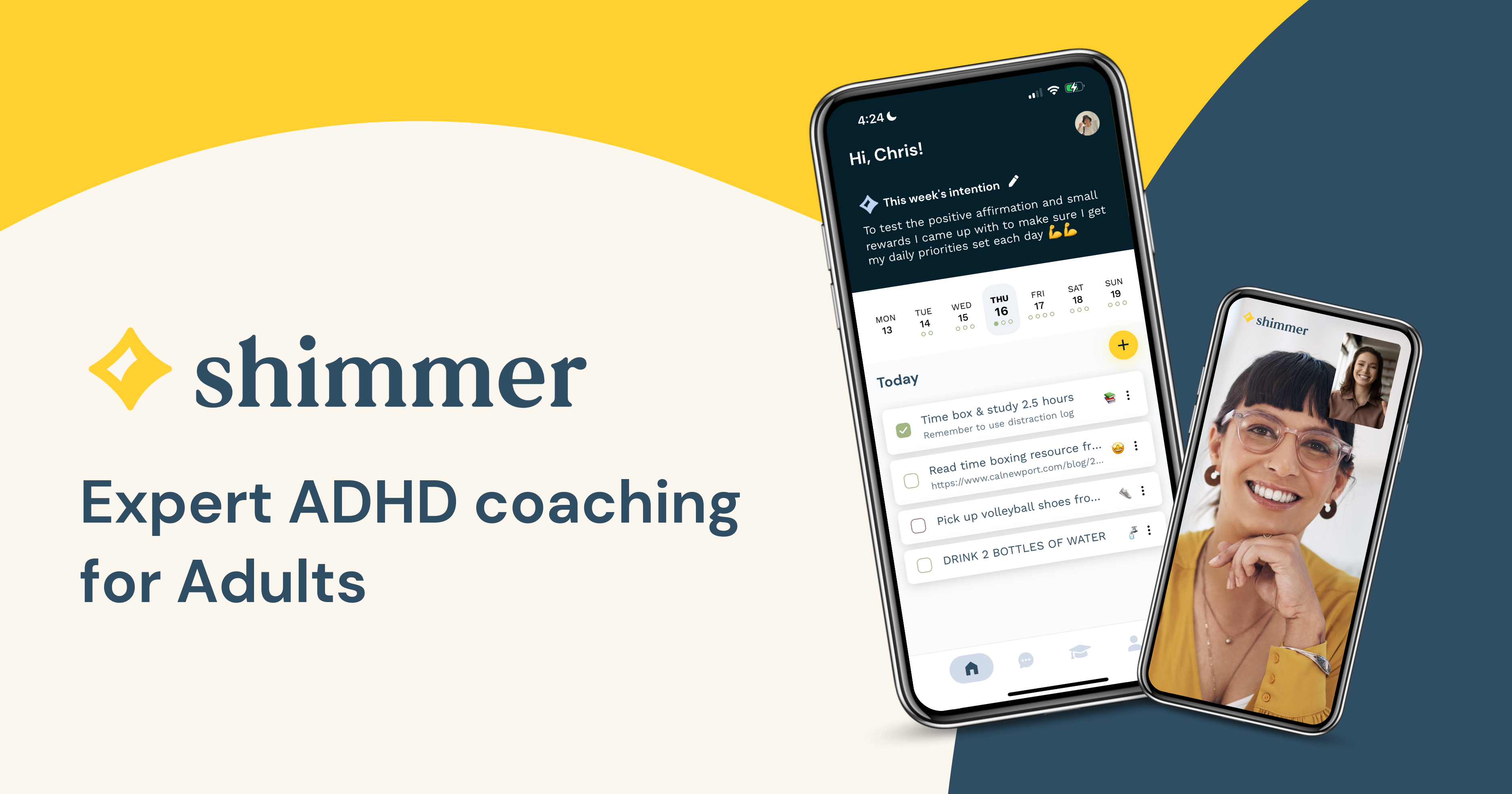 Shimmer | ADHD Coaching That Fit Into Your Life | Expert & Affordable