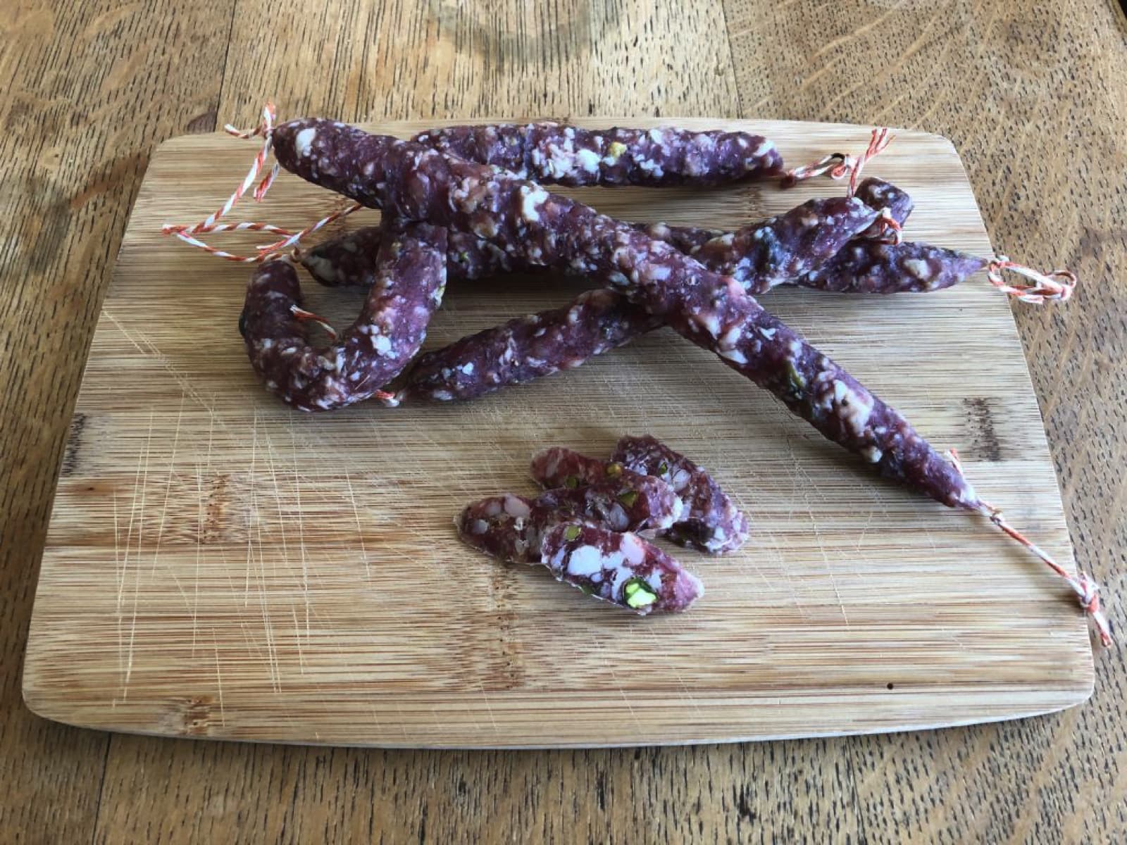Fennel and Pistachio snack stick salami recipe
