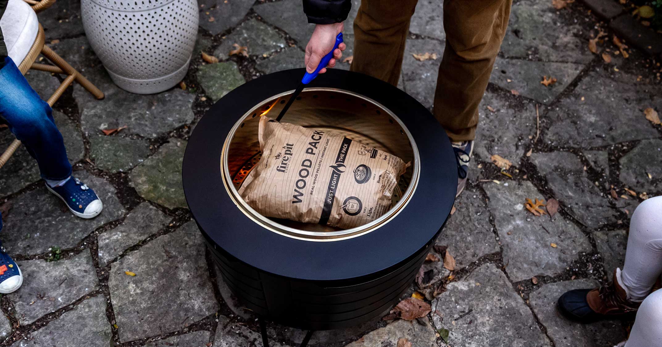 America ByDesign | Innovations | TIKI Fire Pit and Wood Pack