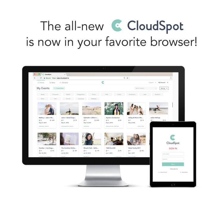CloudSpot is Now 100% Web-Based