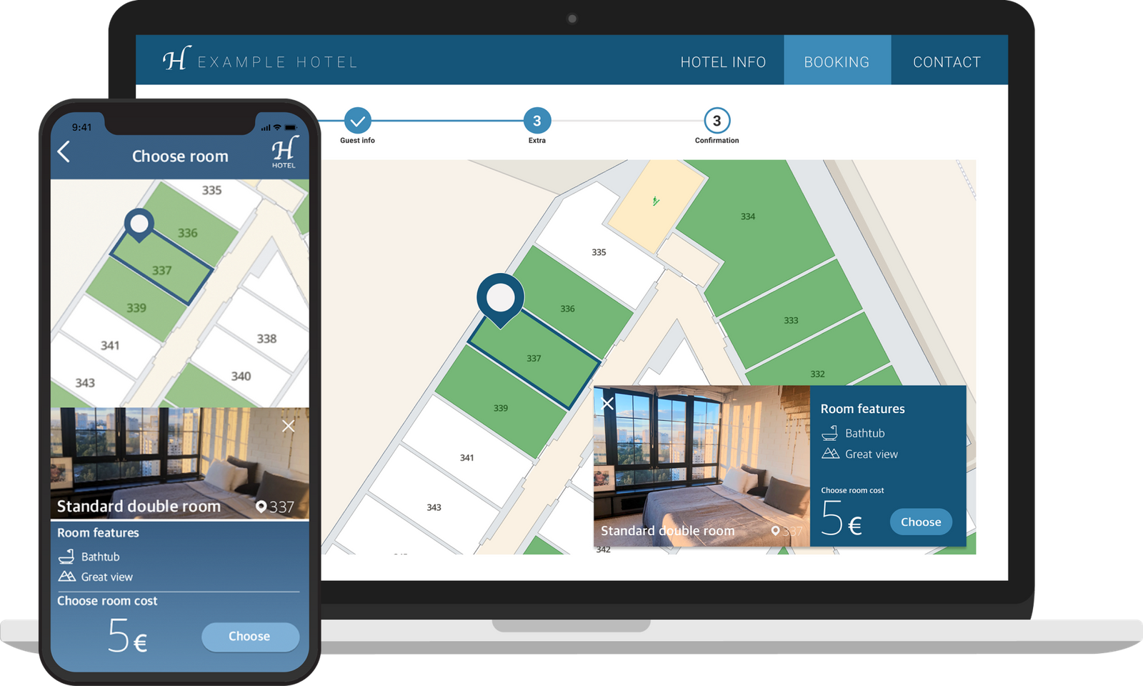 Room Selector & Digital Wayfinding for Hotels