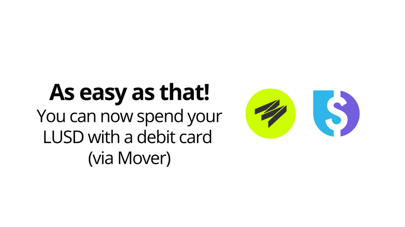 Spend LUSD with the Mover Card
