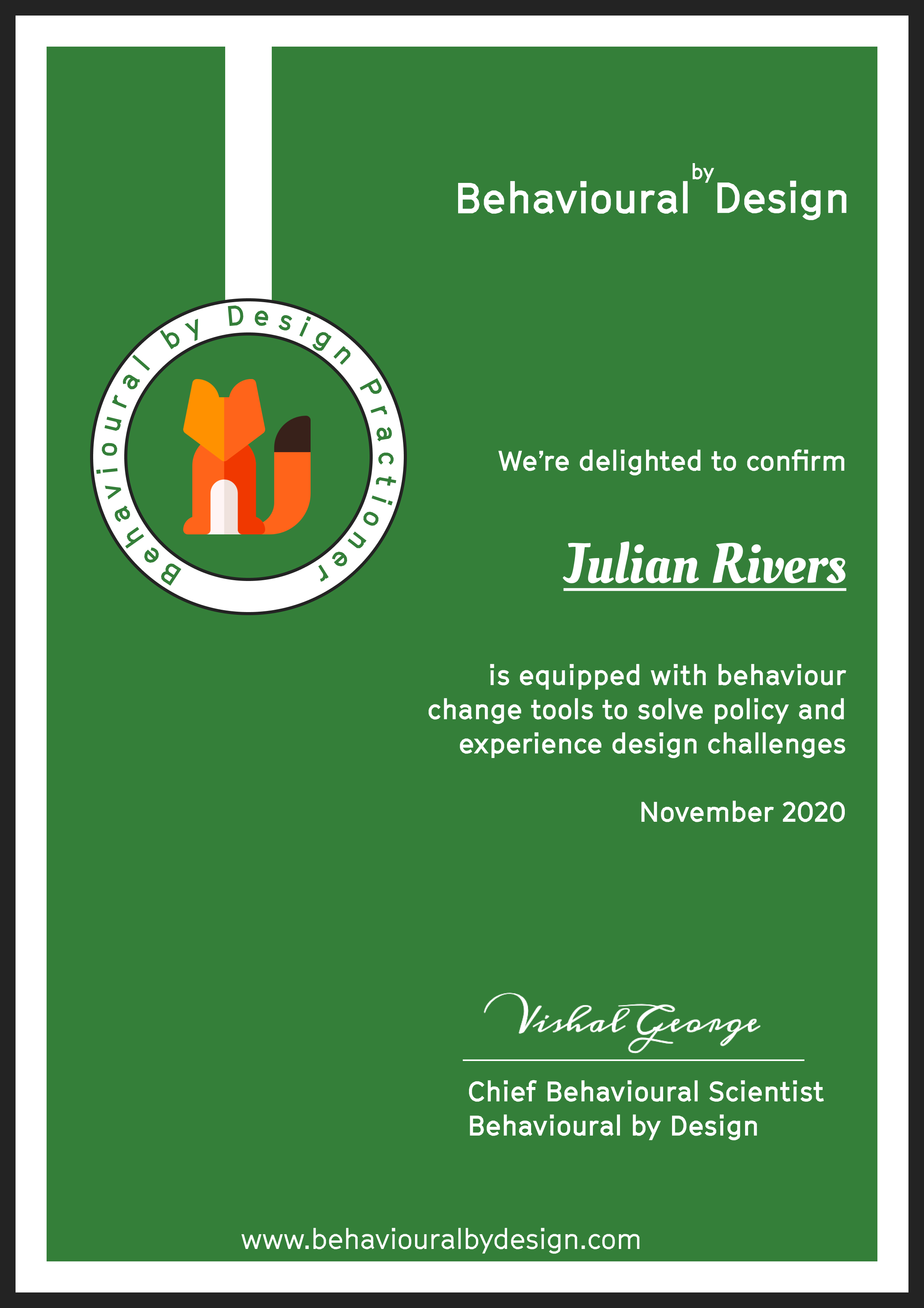 Julian Rivers | Change-Makers of Behavioural by Design