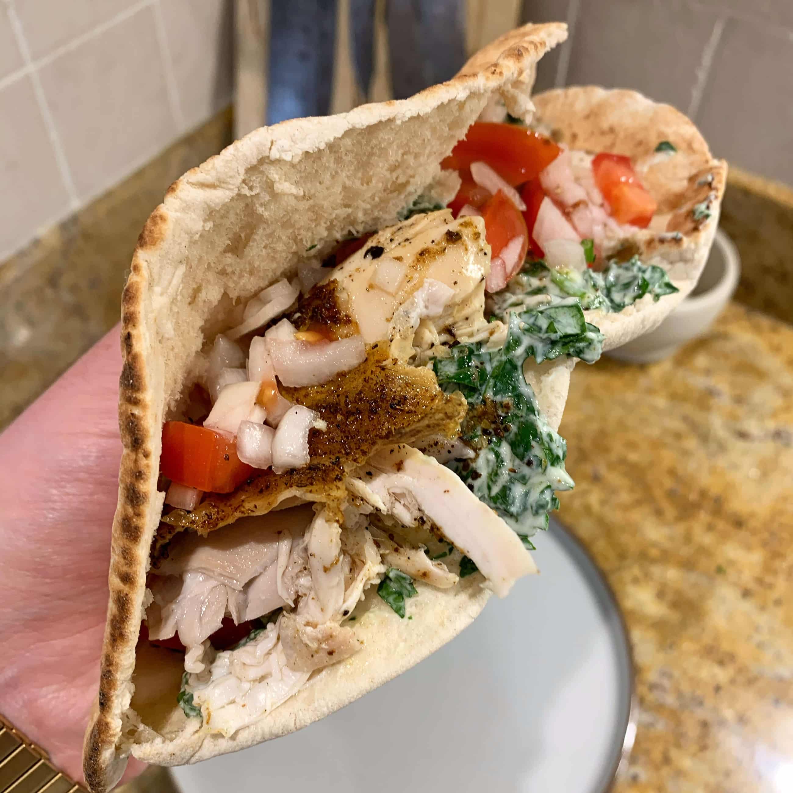 What Willy | Non-Stressipes | SPICED ROAST CHICKEN PITTA POCKETS