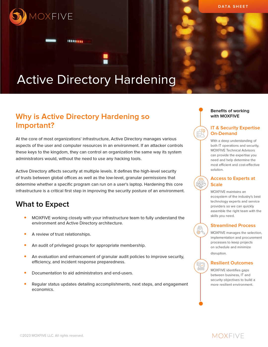 Data Sheet | MOXFIVE Active Directory Hardening