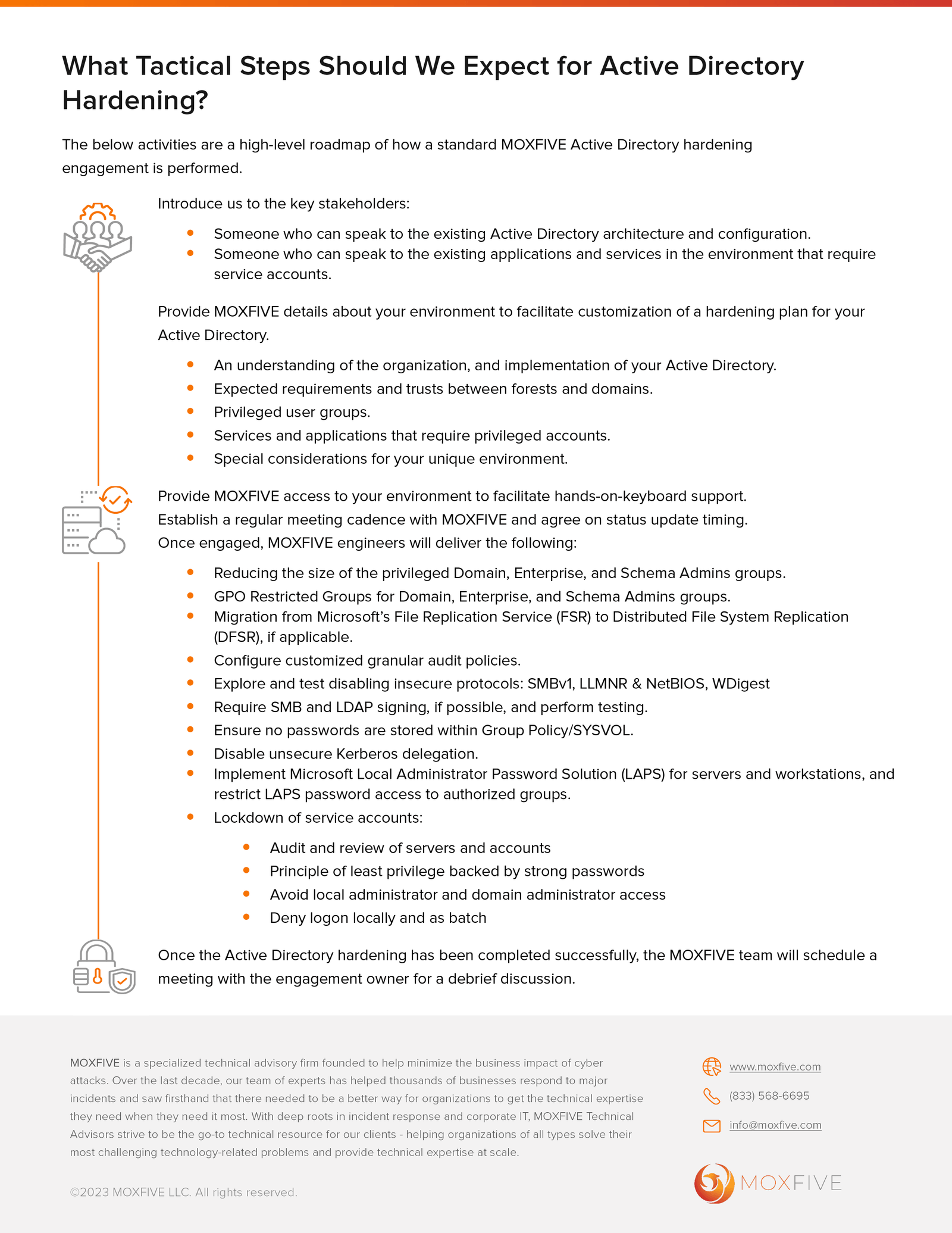 Data Sheet | MOXFIVE Active Directory Hardening