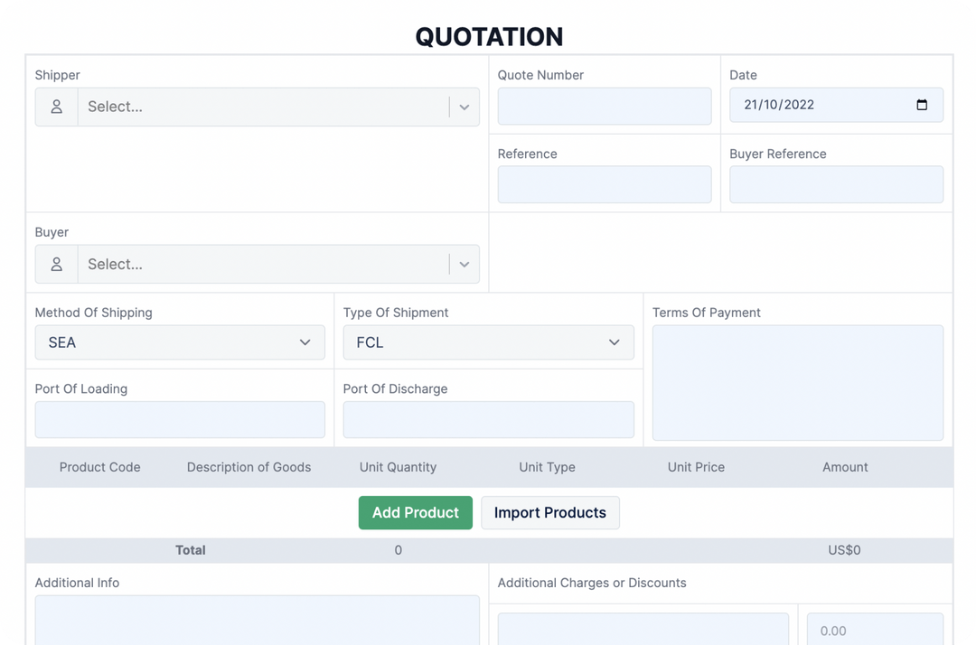 Create a Quotation - Free Template Download | Cargoflip