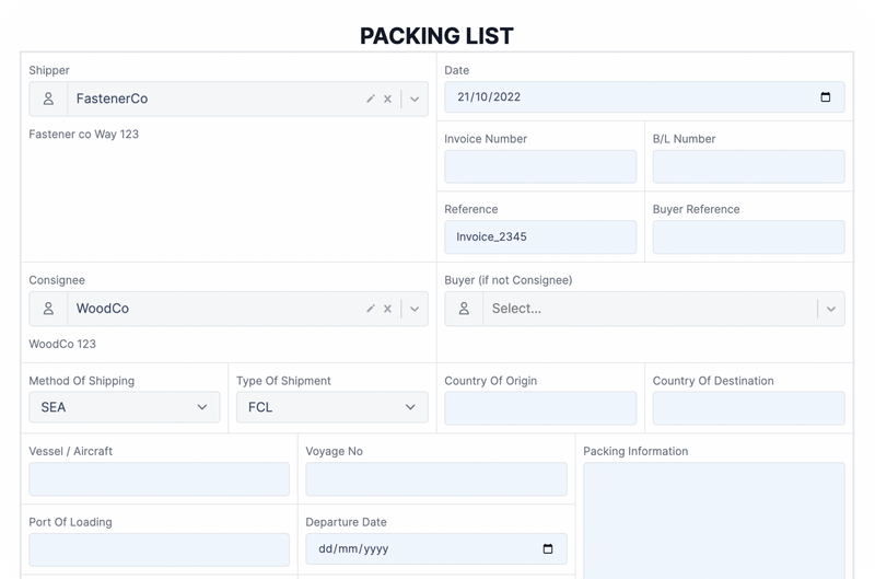 Create a Packing List - Free Template Download | Cargoflip