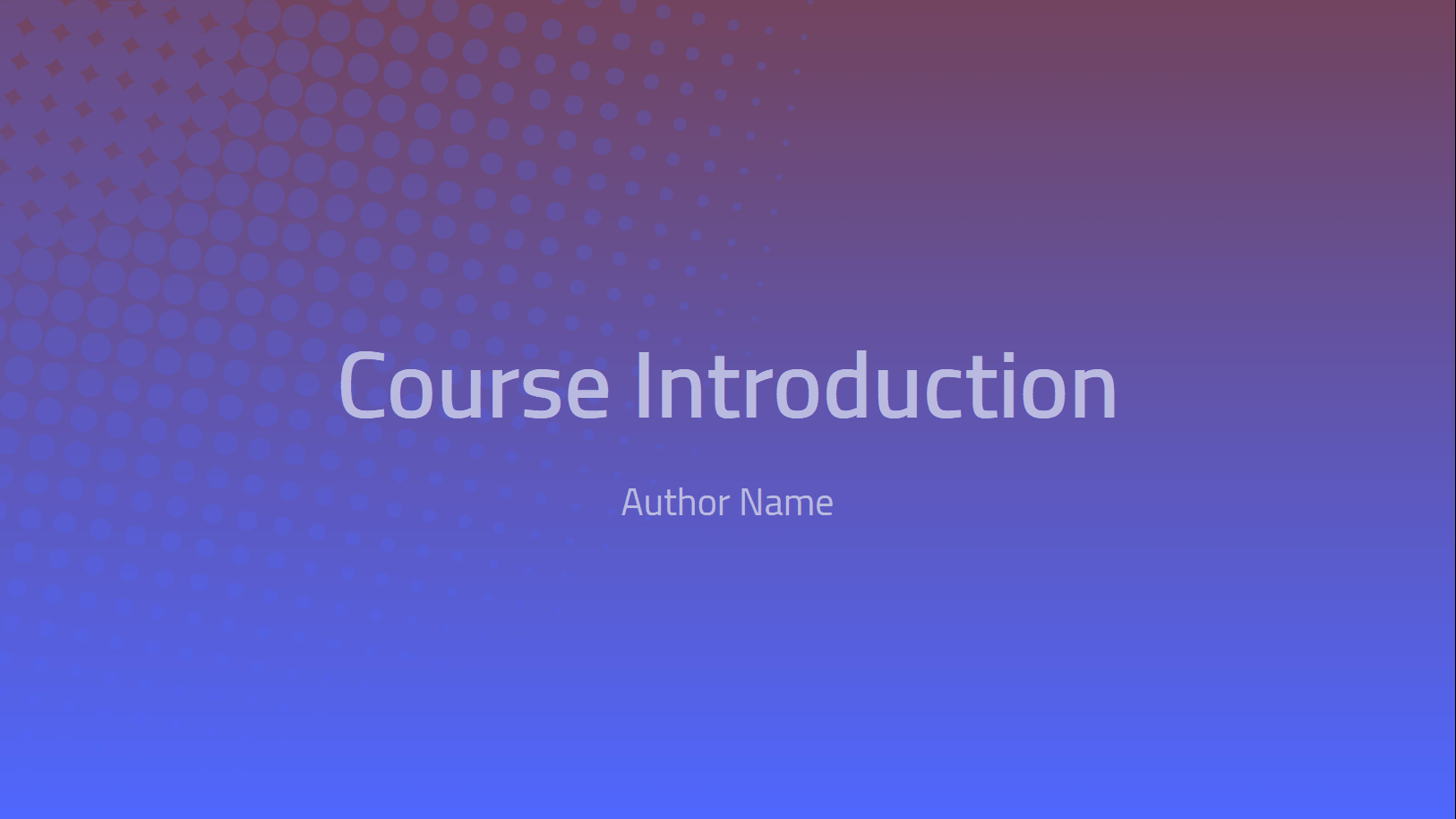 Course Introduction Template | Decktopus