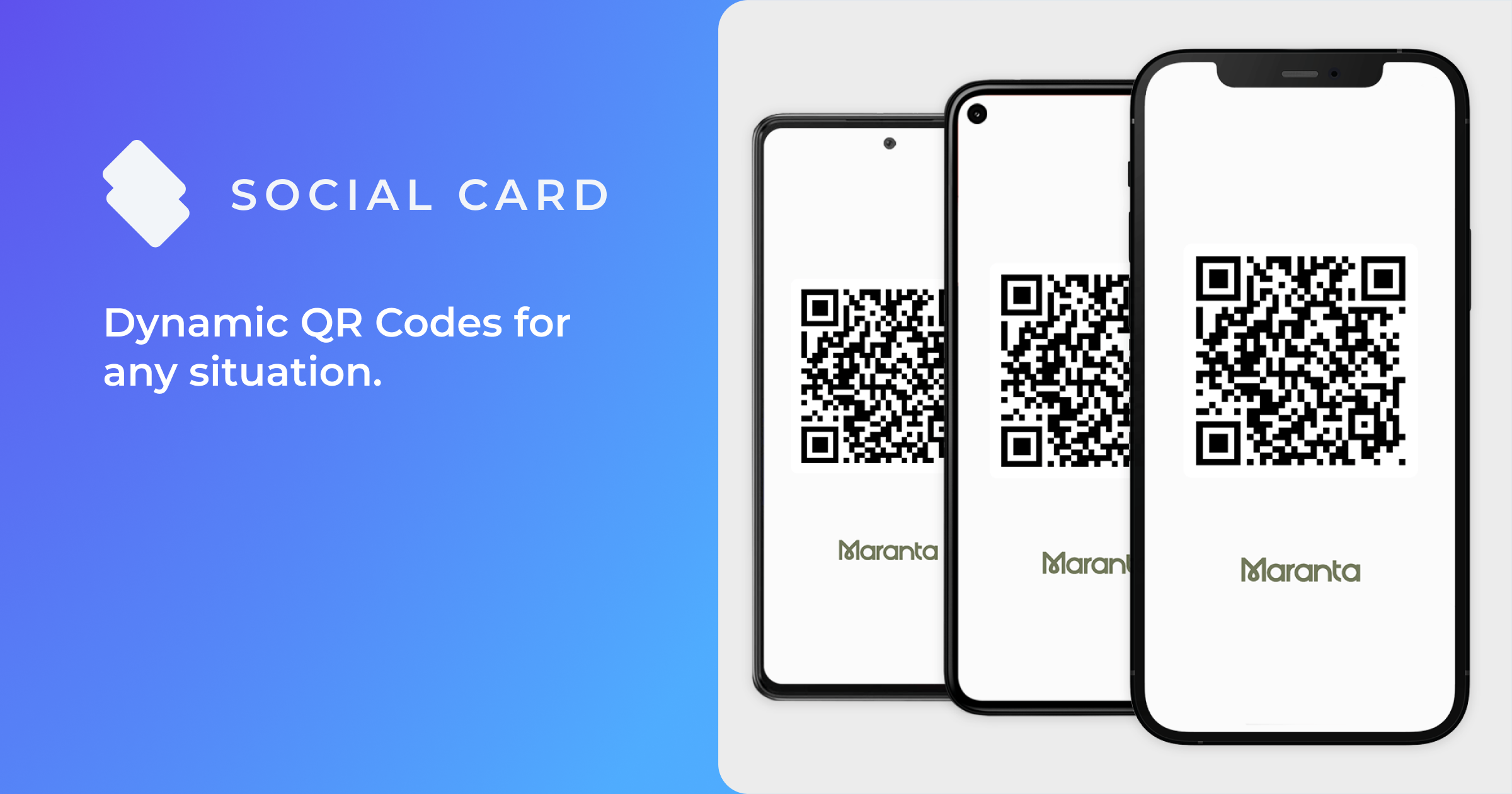 Dynamic QR Code Generator | Social Card