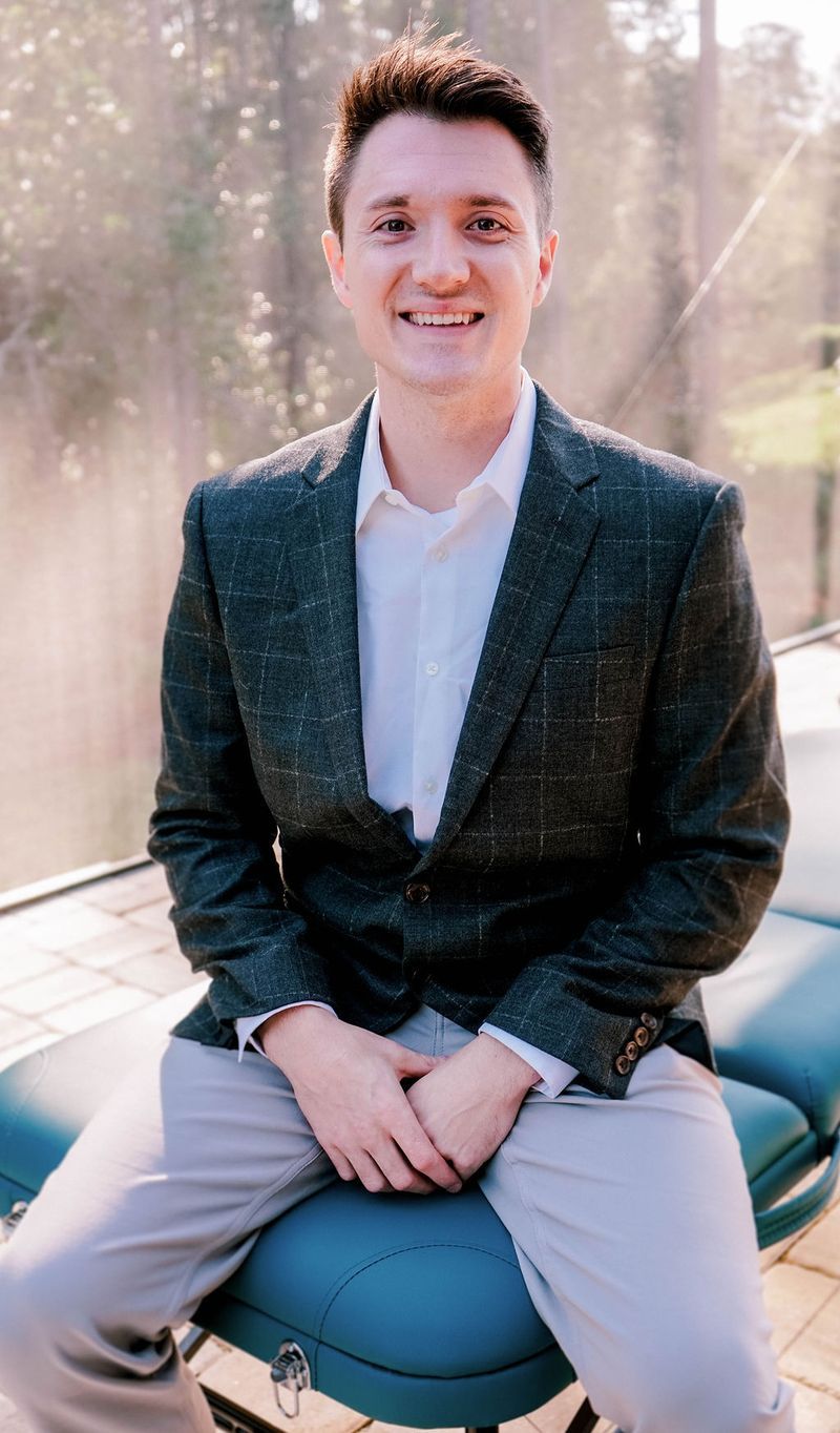 Resistance band workout for back strengthening.