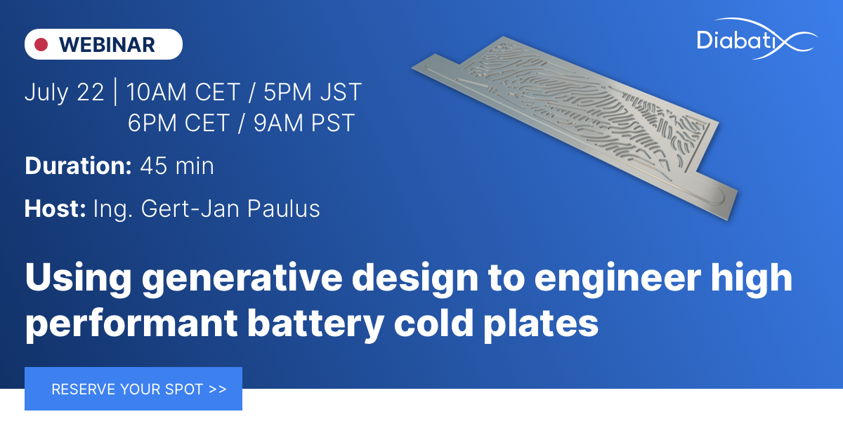 Using generative design to engineer high performant battery cold plates ...