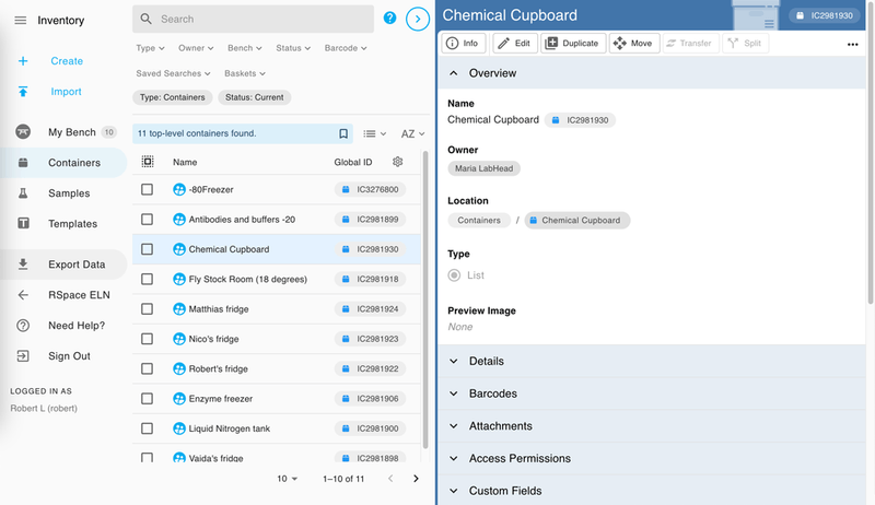 RSpace ELN & Inventory