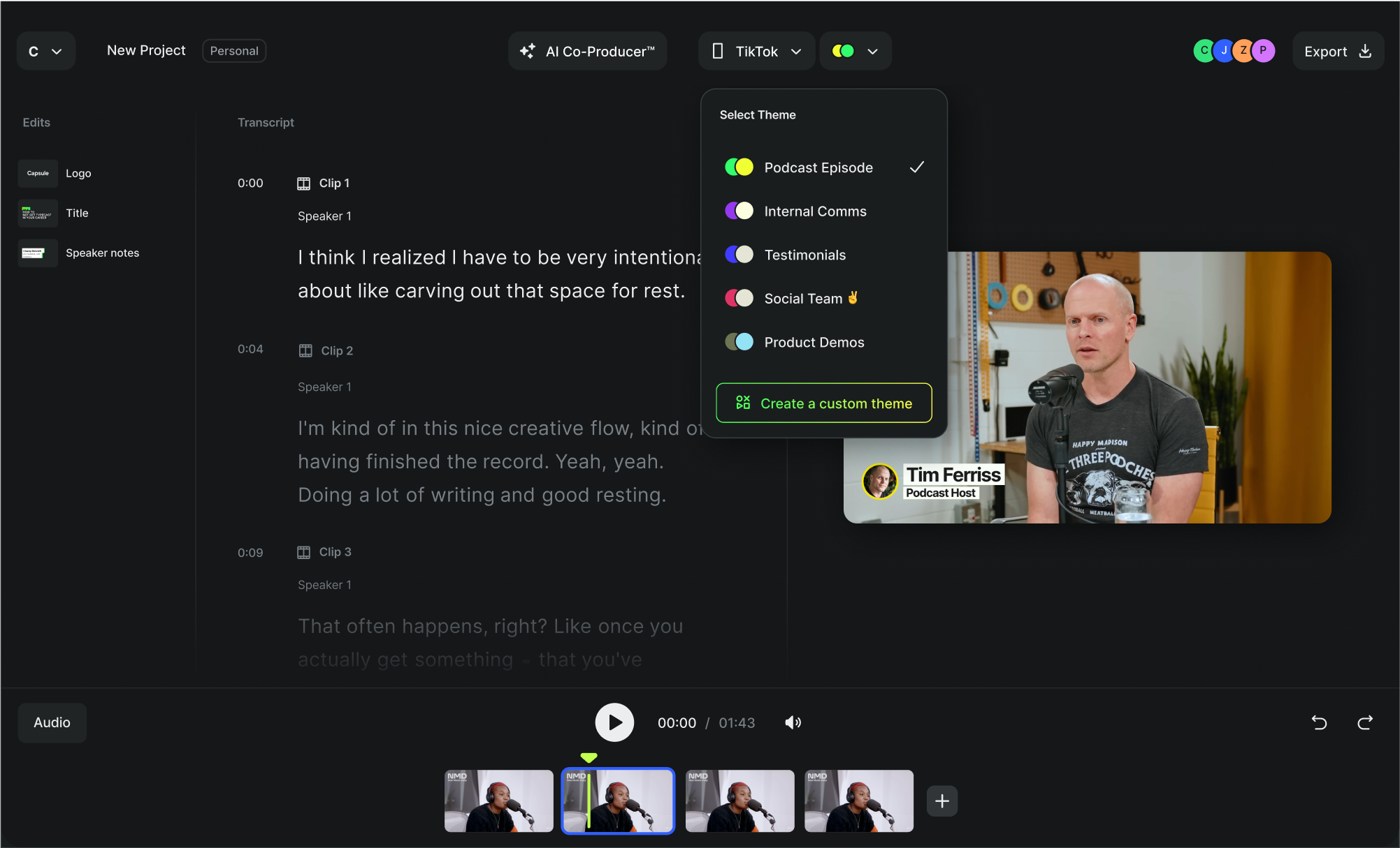 Capsule - AI Video Editor for Teams