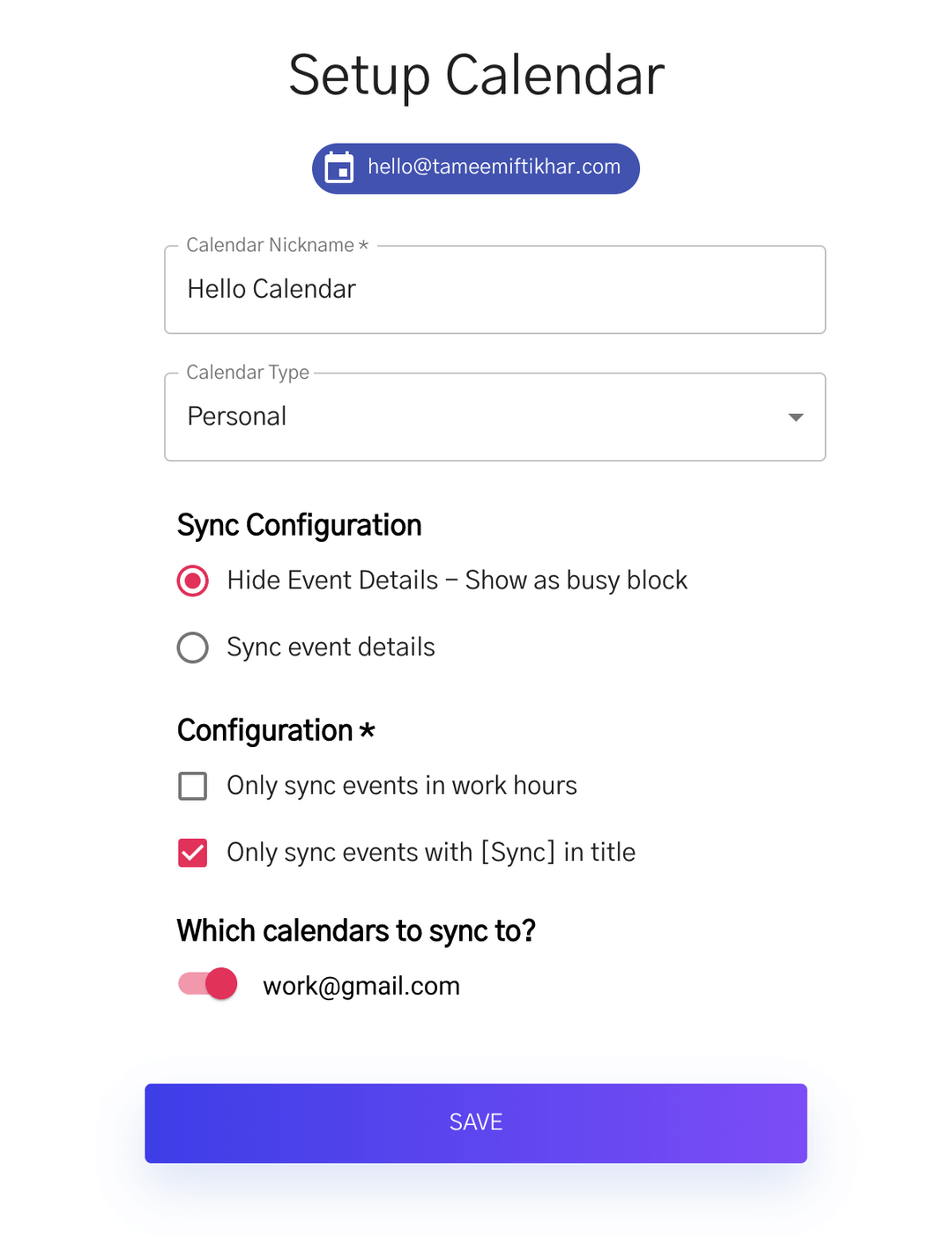 CalSync - Easily sync events between calendars
