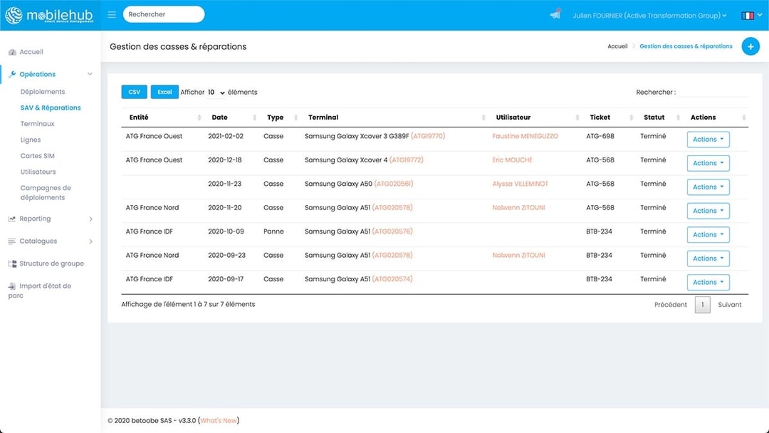 MobileHub - Logiciel SaaS de gestion de flotte mobile