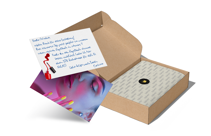 Handgeschriebene Postkarten und Paketbeiliger | Pentroy