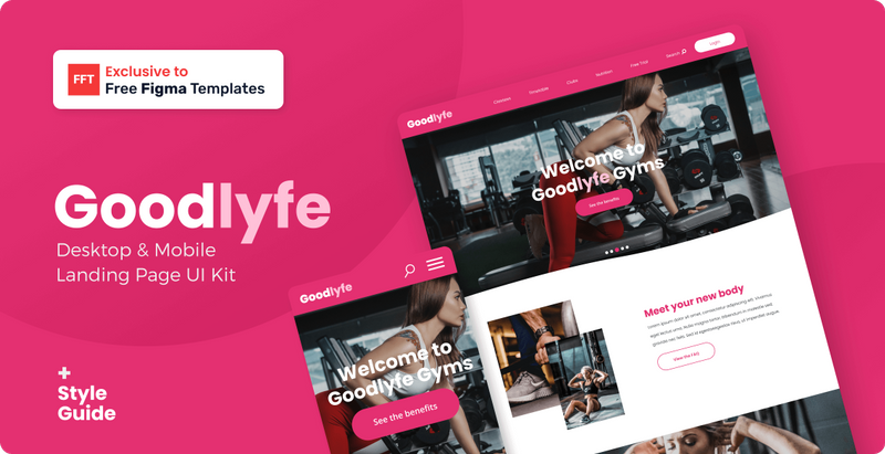 Goodlyfe Gym Landing Page UI Kit