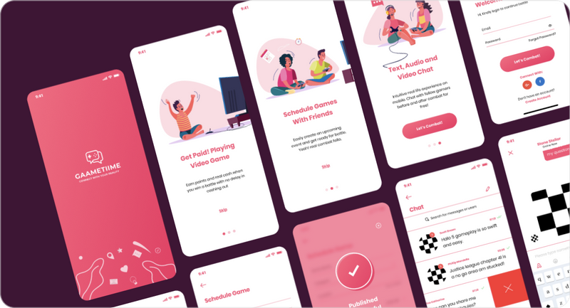 Gametime - Free Figma Gaming App
