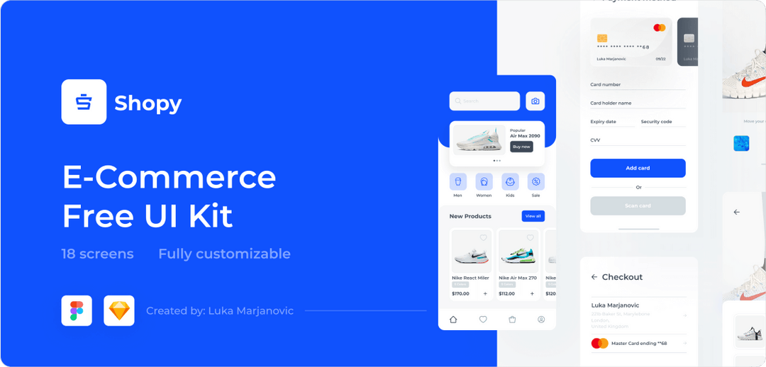 Shopy - Free Figma Shopping App