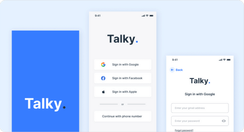 Talky Chat Application UI
