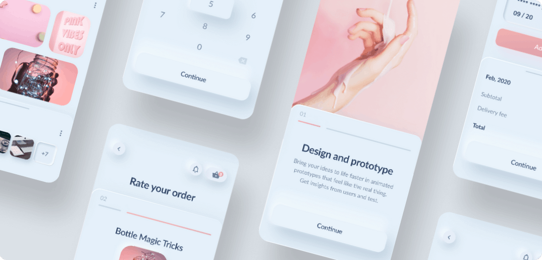 Neumorphic & Skeuomorphic UI App Kit