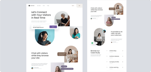 Livetime Chat Landing Page