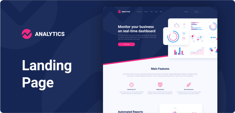 Analytics Landing Page