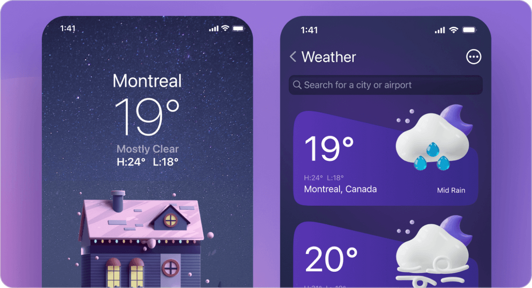 Glassmorphism Weather App