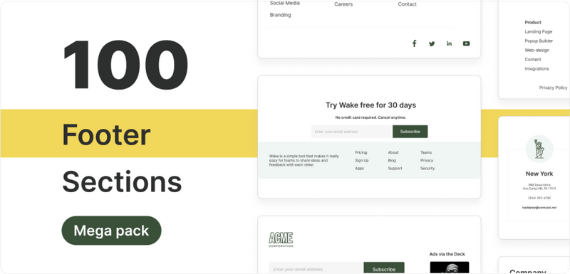 Website Footer Templates