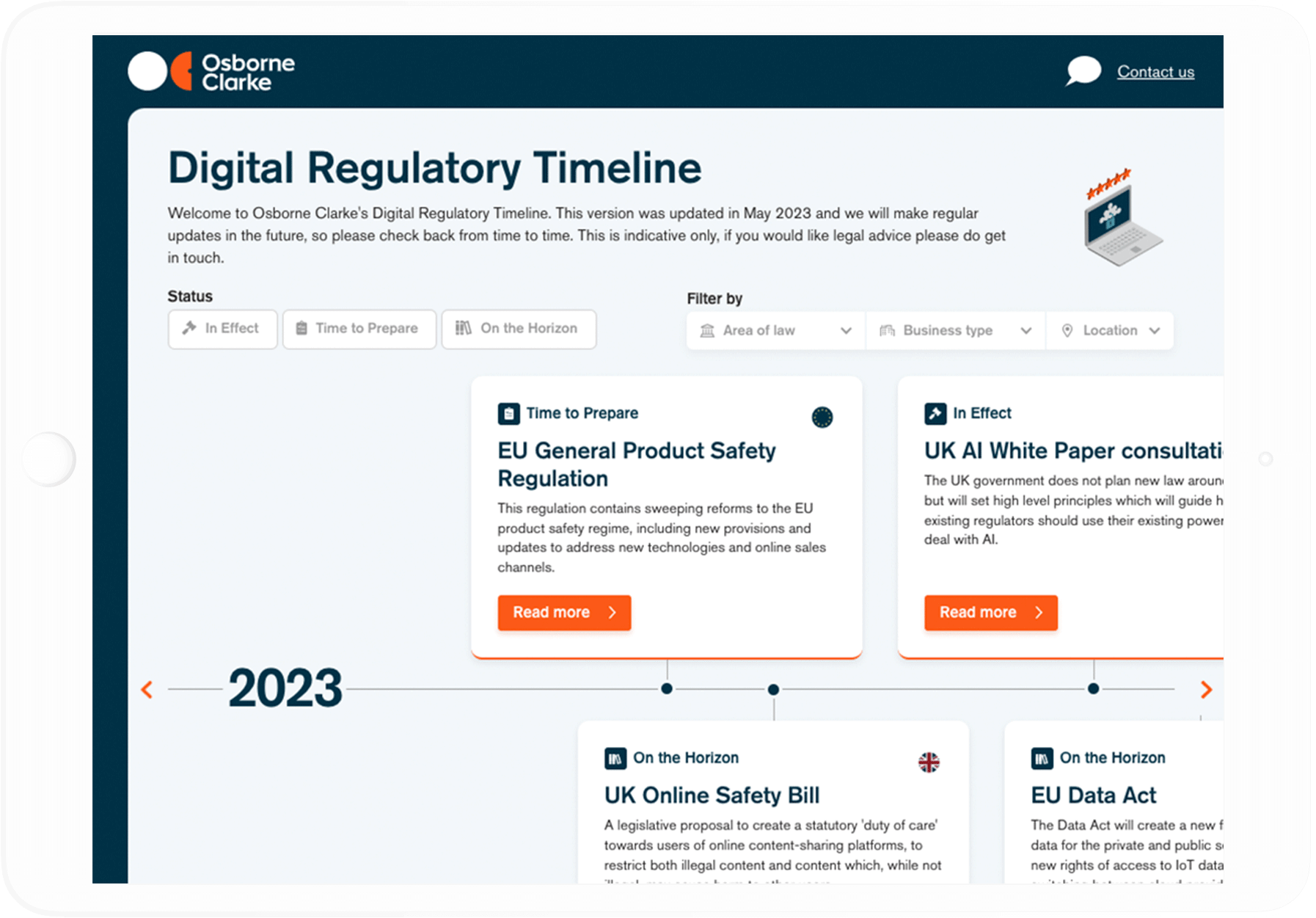 Digital Regulatory Timeline - Osborne Clarke