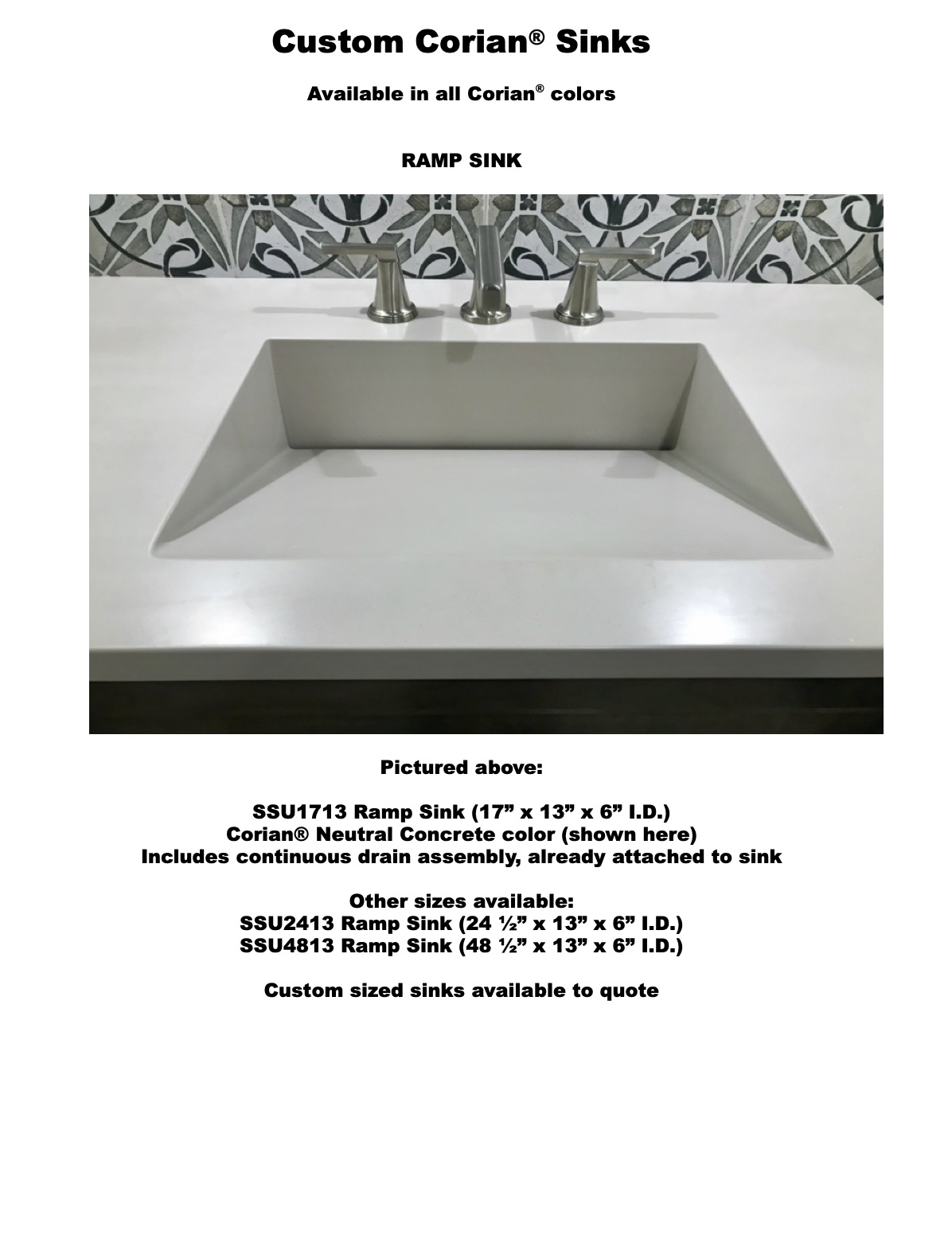 SSU Custom Sinks