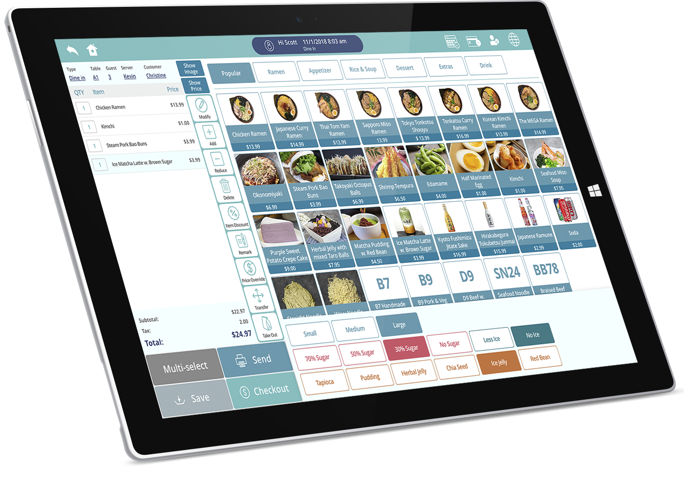 ABCPOS：餐馆电脑 ／点餐系统 在线点餐系统 点餐软件 餐馆 pos／餐饮软件 网上点餐 点餐 app 中餐馆电脑／美国 自助点餐系统 手 ...