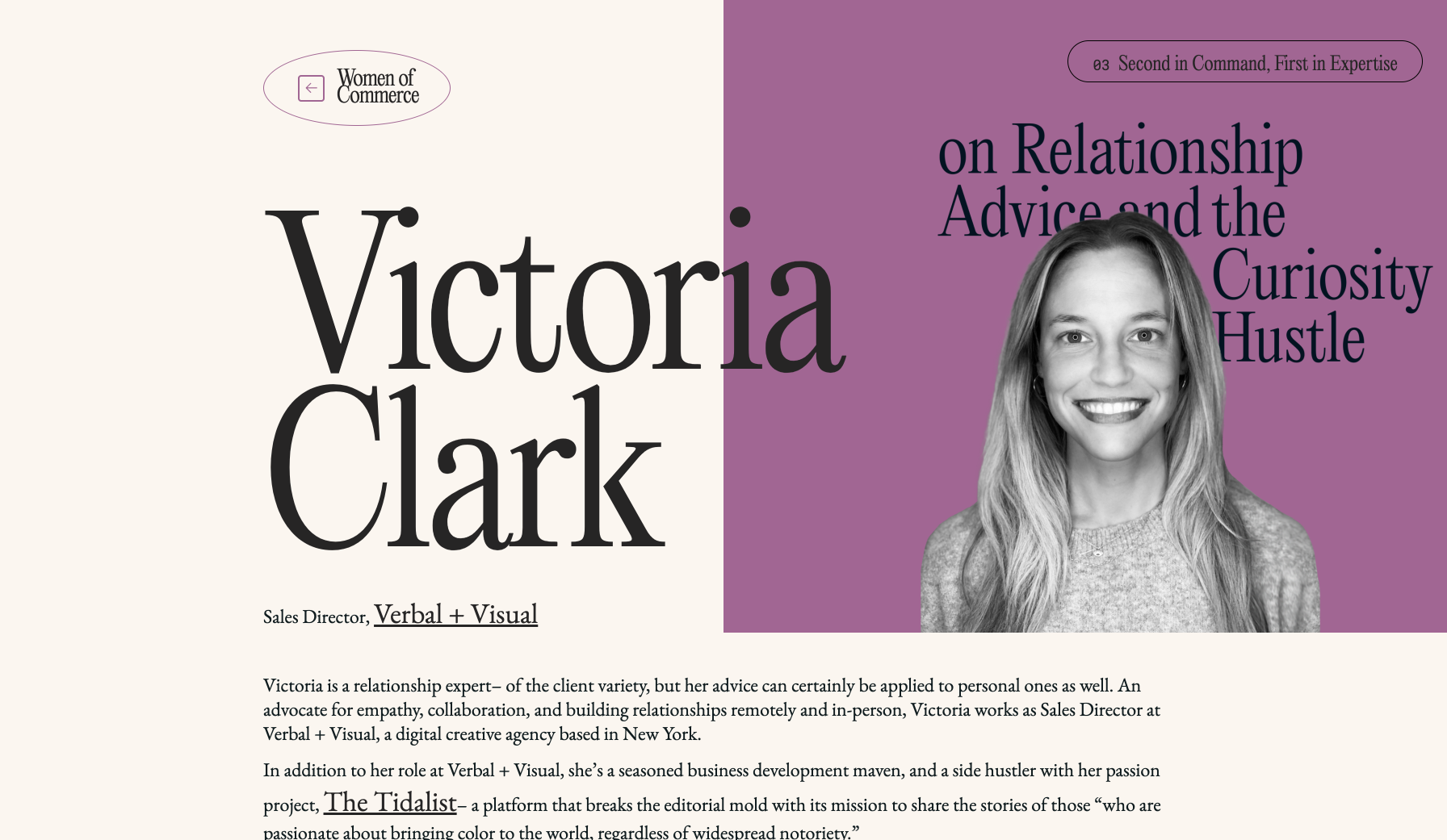 Victoria Clark on Relationship Advice and the Curiosity Hustle