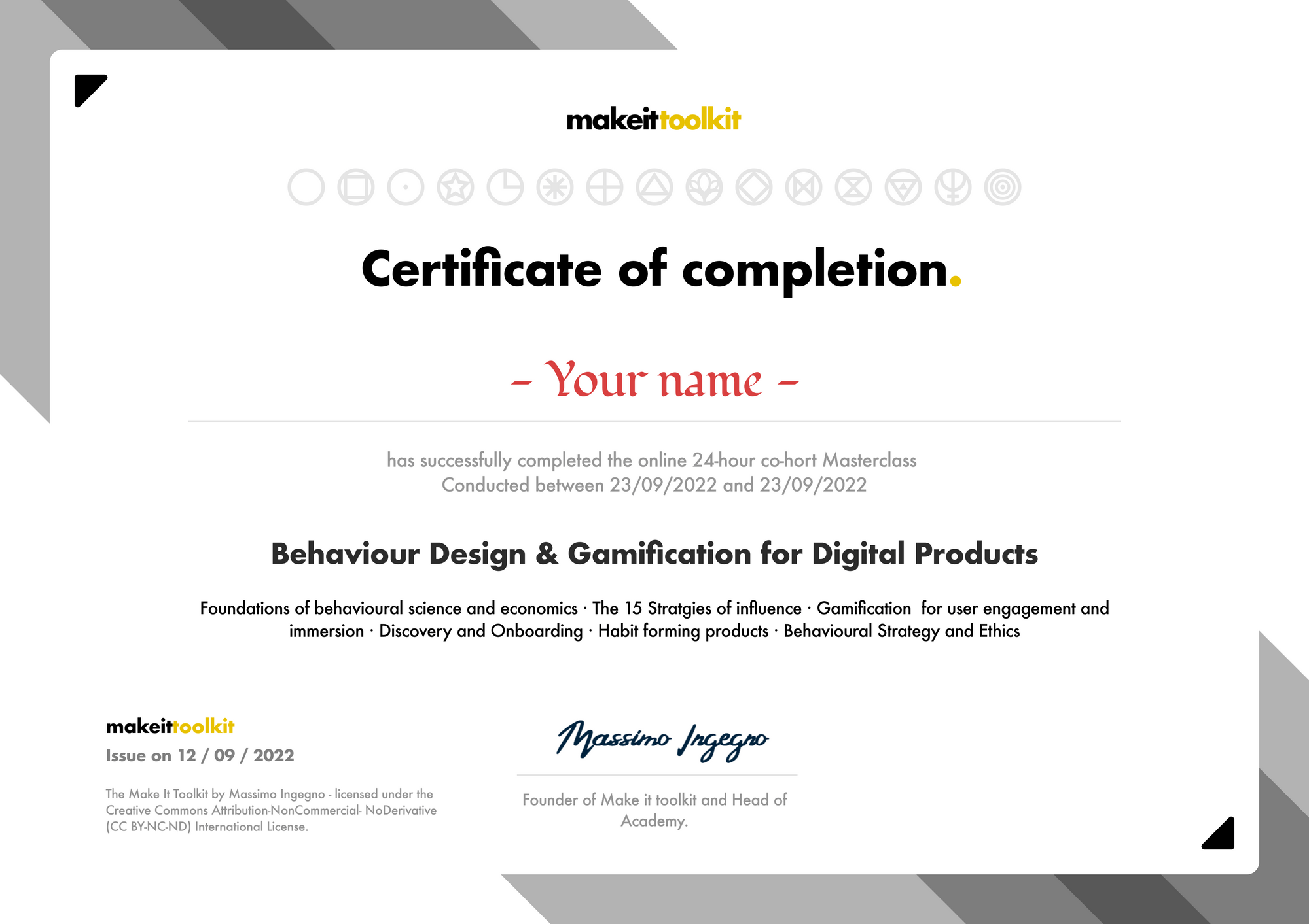 Masterclass - Make It Toolkit