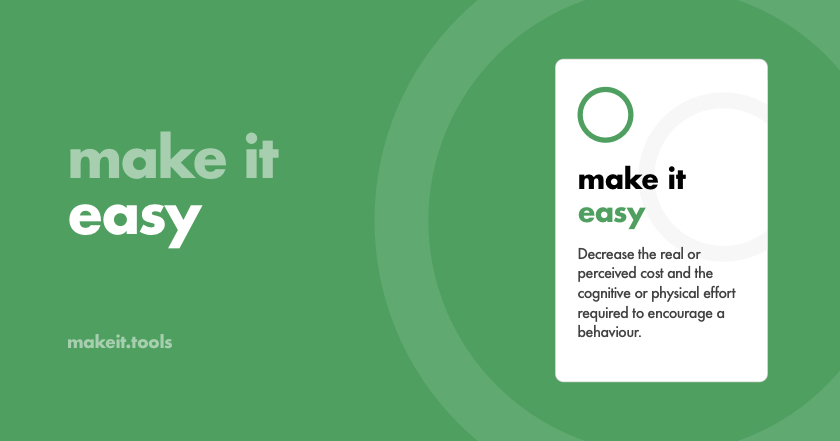 Make it Easy - Behavioral Design made simpler.