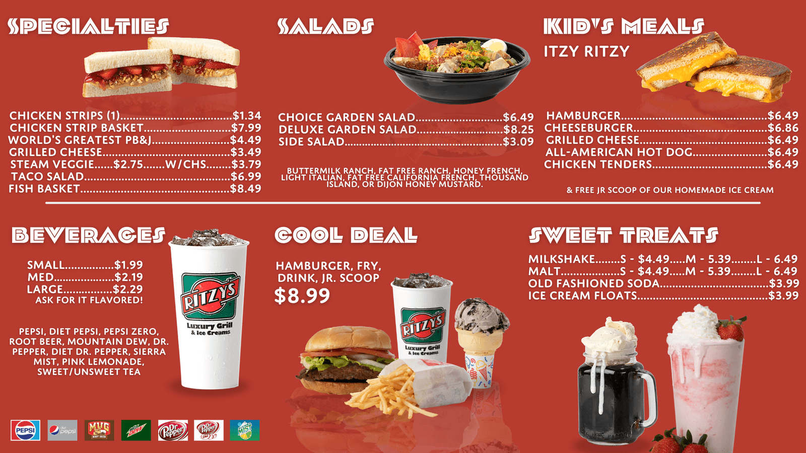Ritzy's Of Owensboro | Menu