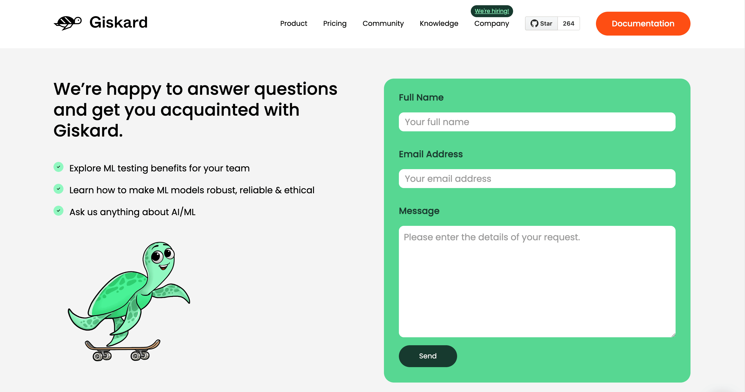 Giskard Contact | We’re happy to answer your questions