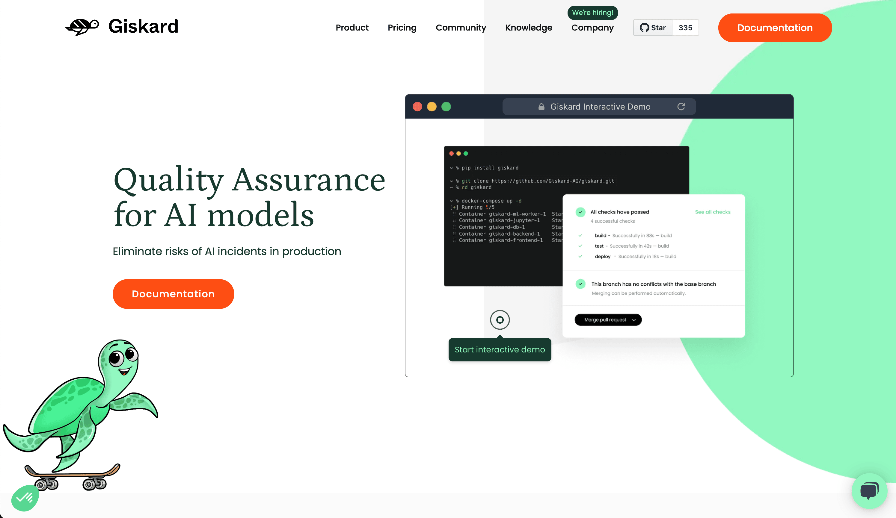 CI/CD testing and monitoring tool for AI models | Giskard