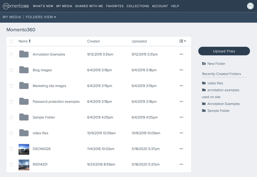 Momento360 | Store and Organize All Your 360 Media