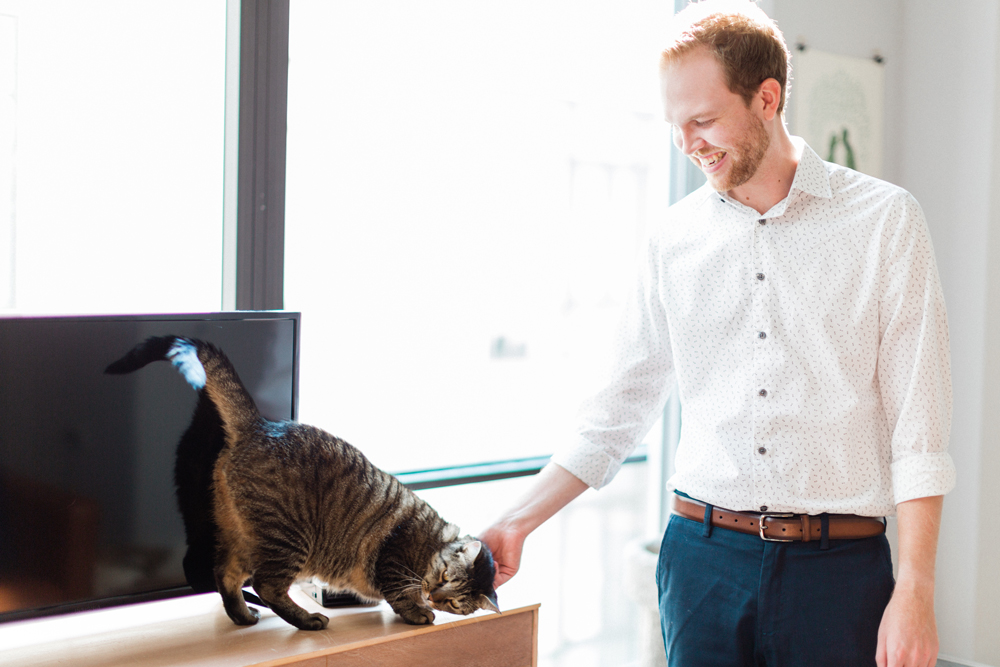 Cat Friendly Engagement Session by Micahla Vaughn Photography