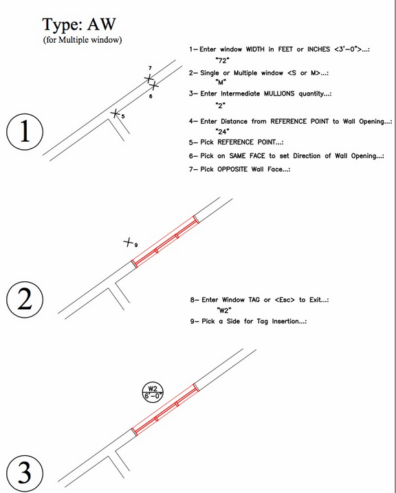 Insert Window & Tags Automatically in AutoCAD
