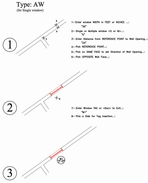 Insert Window & Tags Automatically in AutoCAD