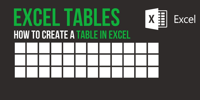 How to create table in Microsoft Excel?