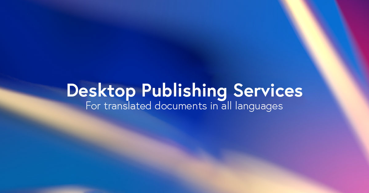 Desktop Publishing DTP Services
