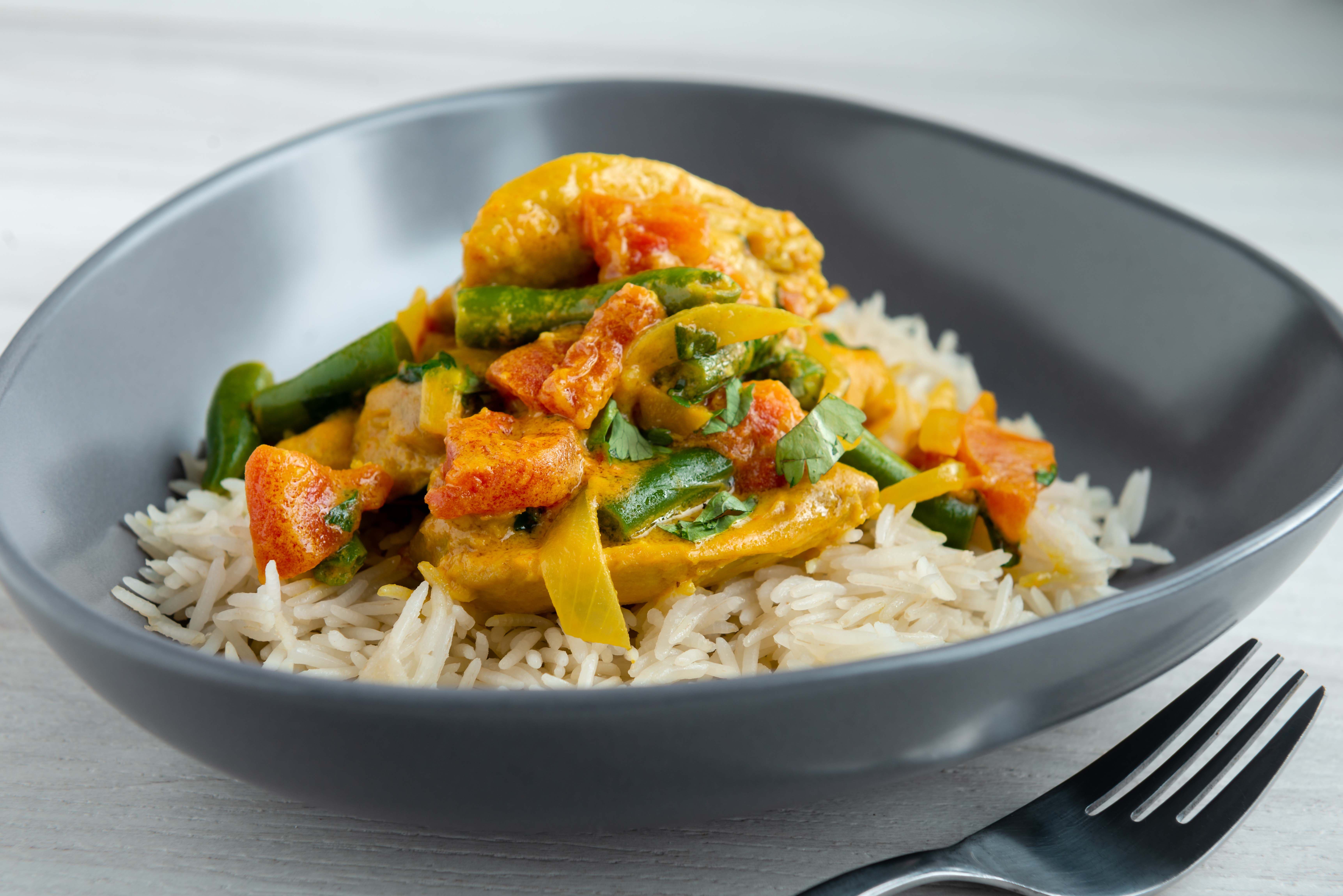 Pollo al Curry con Arroz Basmati